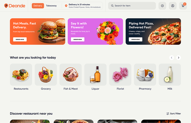 Multi Delivery Website & App Templates | Deonde